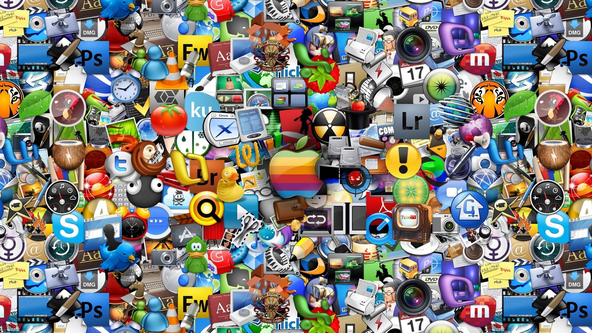 3d and abstract, computer, collages, abstract, icon, 1080P, find, your ...