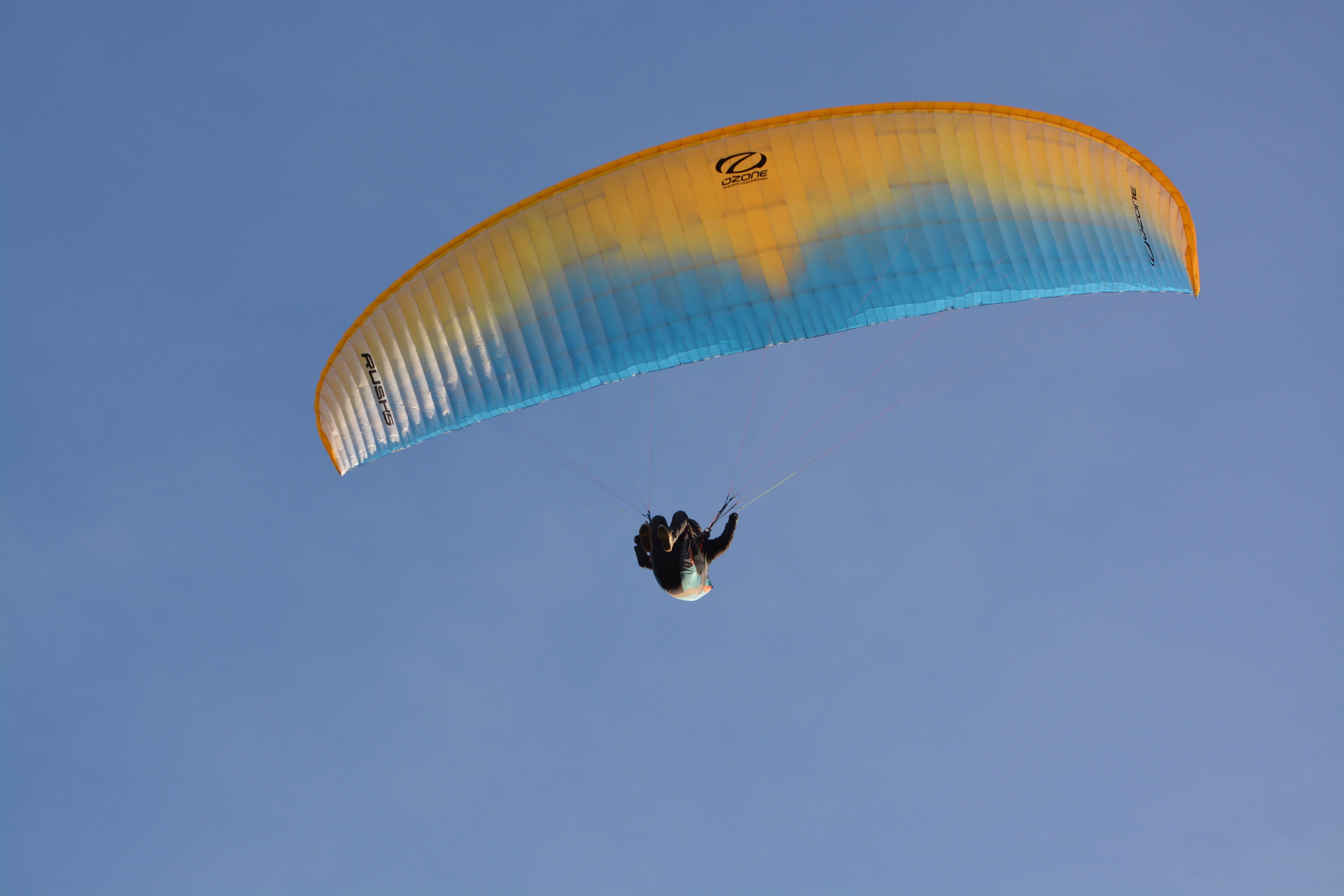 mid-air, paragliding-paraglider, extreme sports, freedom, sailing view ...