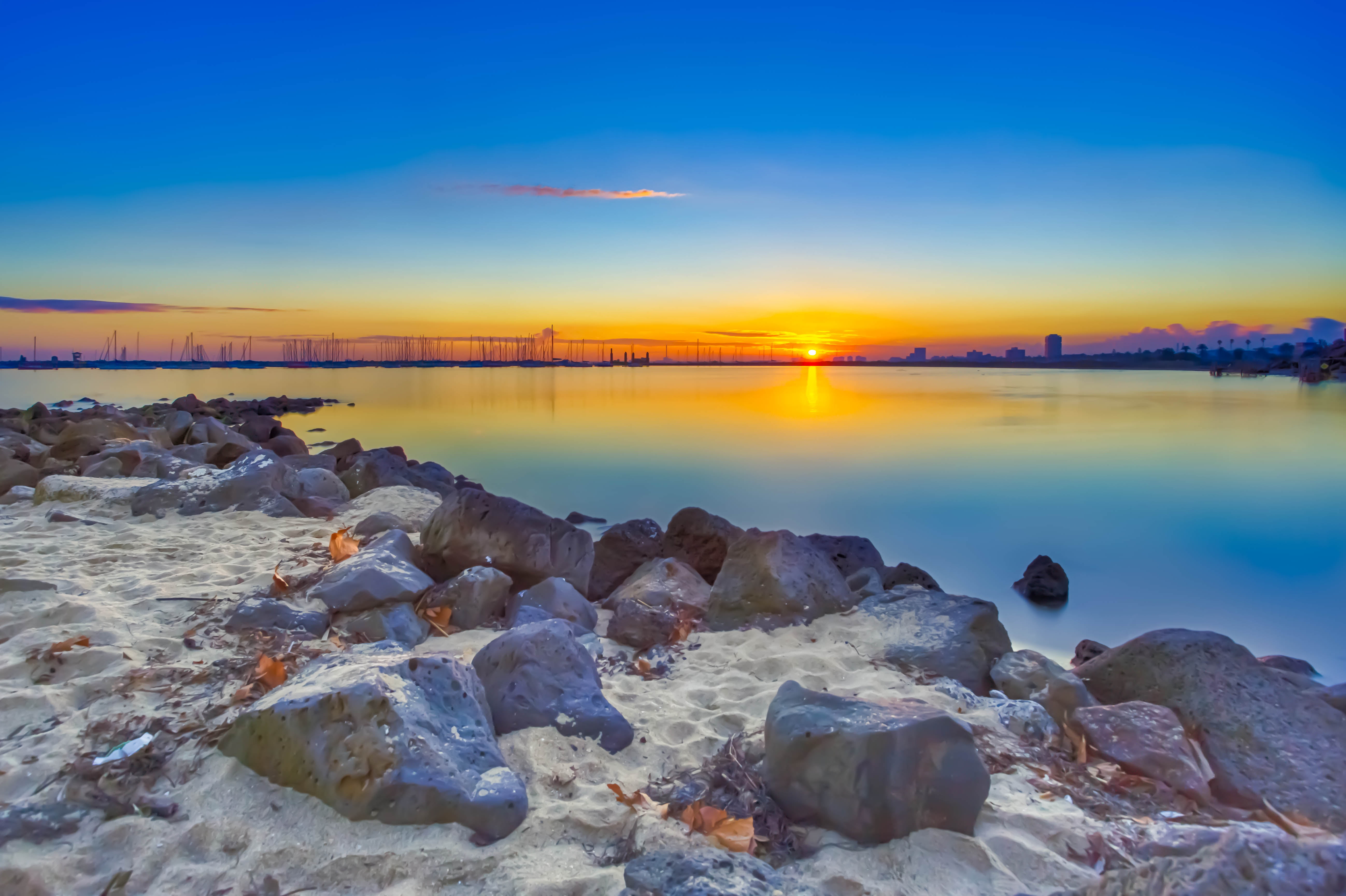 Group, me, f4L, nature, water, Sunset, dusk, reflection, golden, sea ...