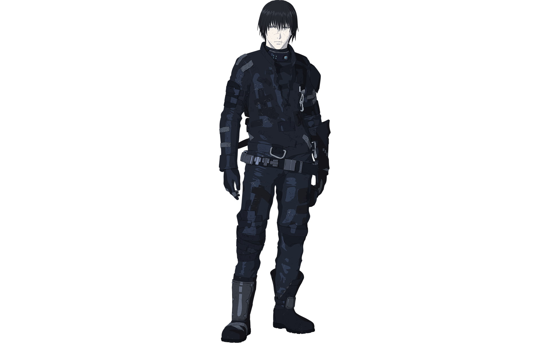 Blame!, government, indoors, security, one person, cut out, black color ...