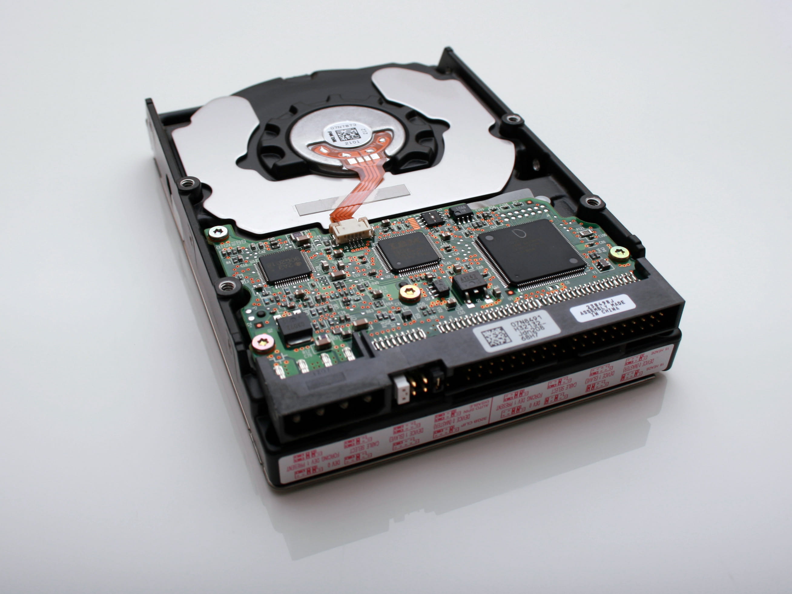 damaged, cut out, hdd, electronics industry, hard drive, computer part ...