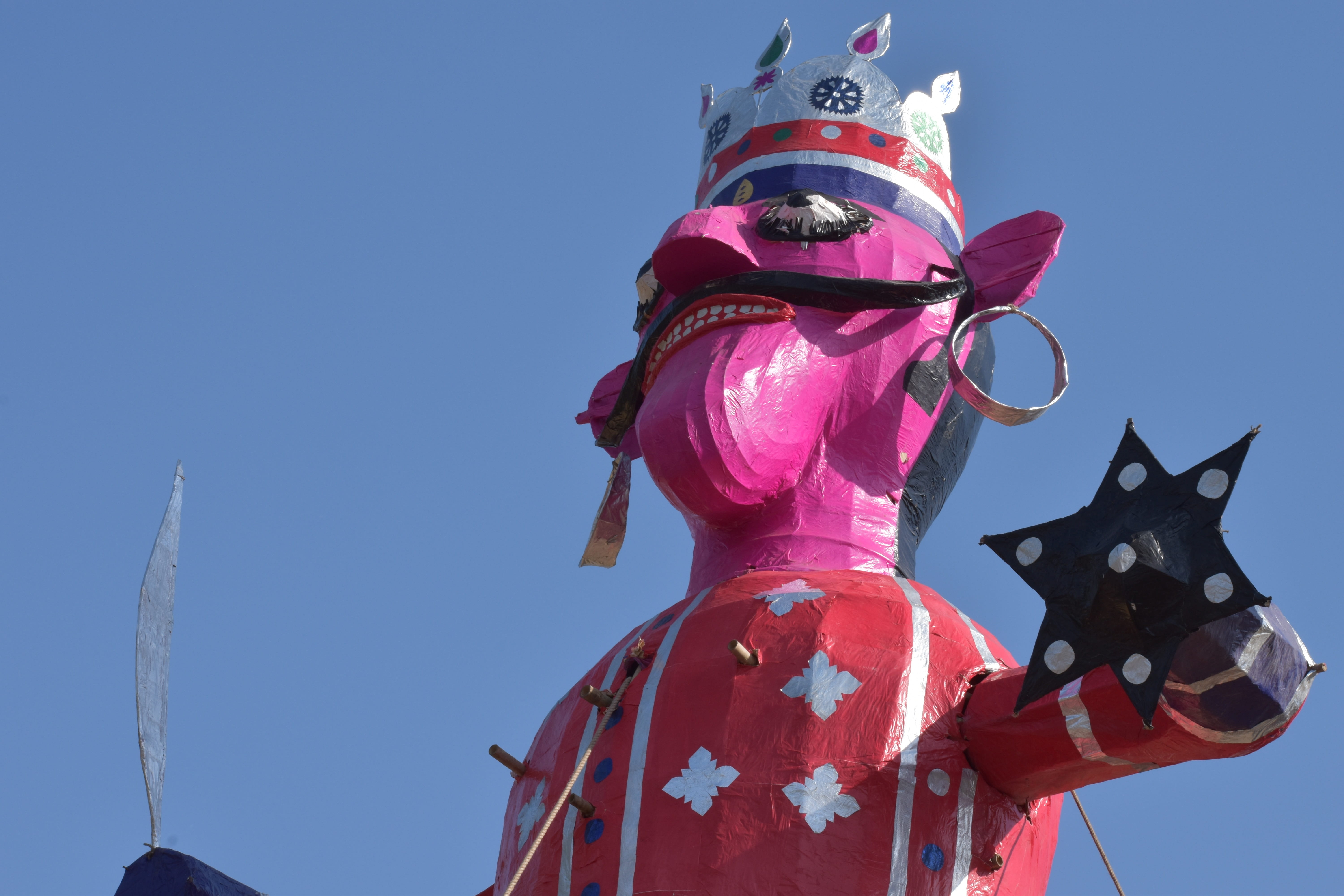 indrajit, statue, close-up, day, ramayana, sculpture, indian festive ...