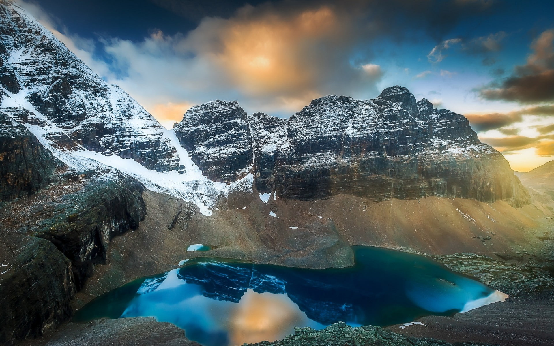 scenics - nature, idyllic, sky, tranquility, nature, snowcapped ...