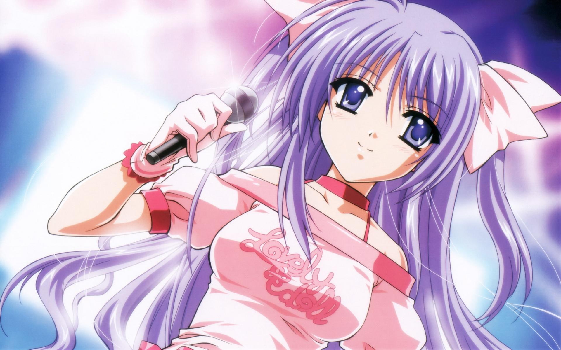 purple, hair, lovely idol, 1920x1200, fame, 1080P, anime, character ...