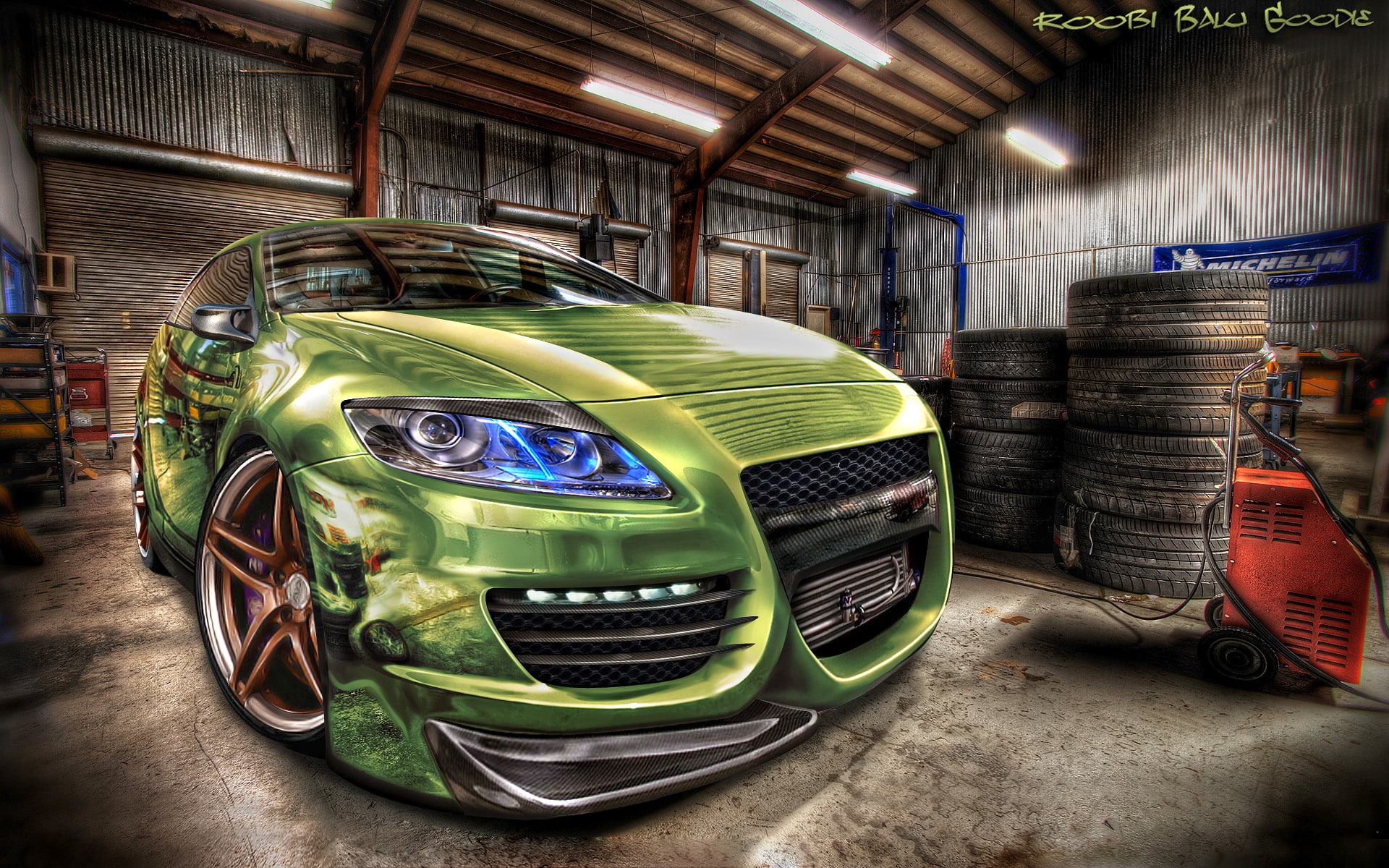 garage, cars, z, hdr, honda, 1080P, hd, cr HD Wallpaper