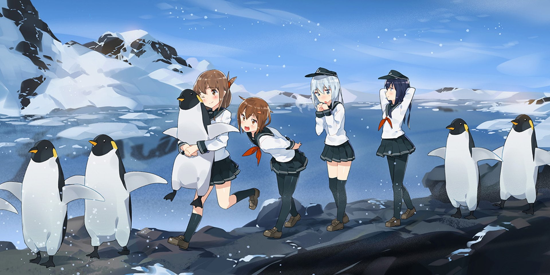 Hibiki (Kancolle), Penguin, Ikazuchi (Kancolle), Akatsuki (KanColle ...