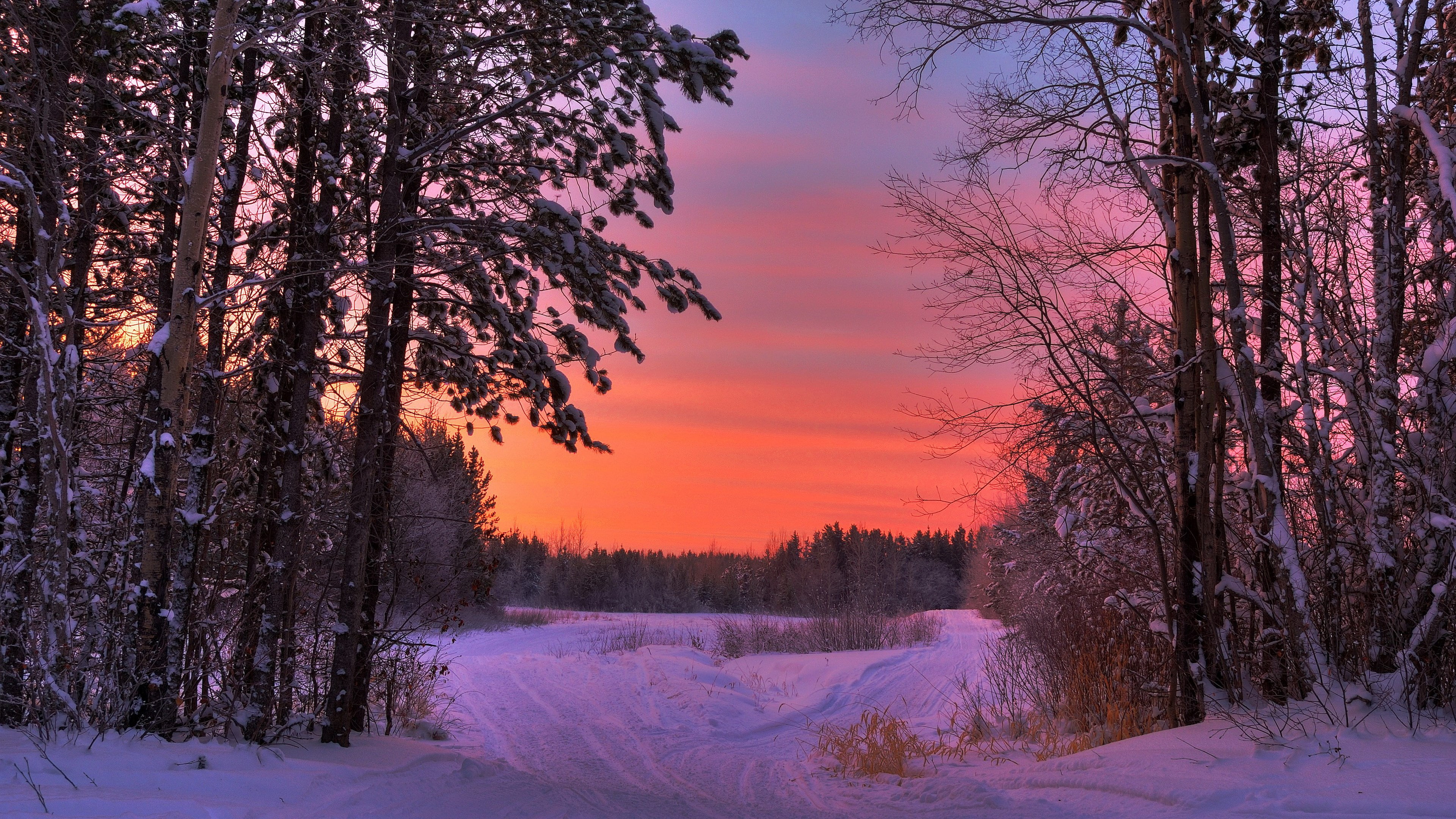 4K, winter scenes desktop backgrounds 3840x2160 HD Wallpaper