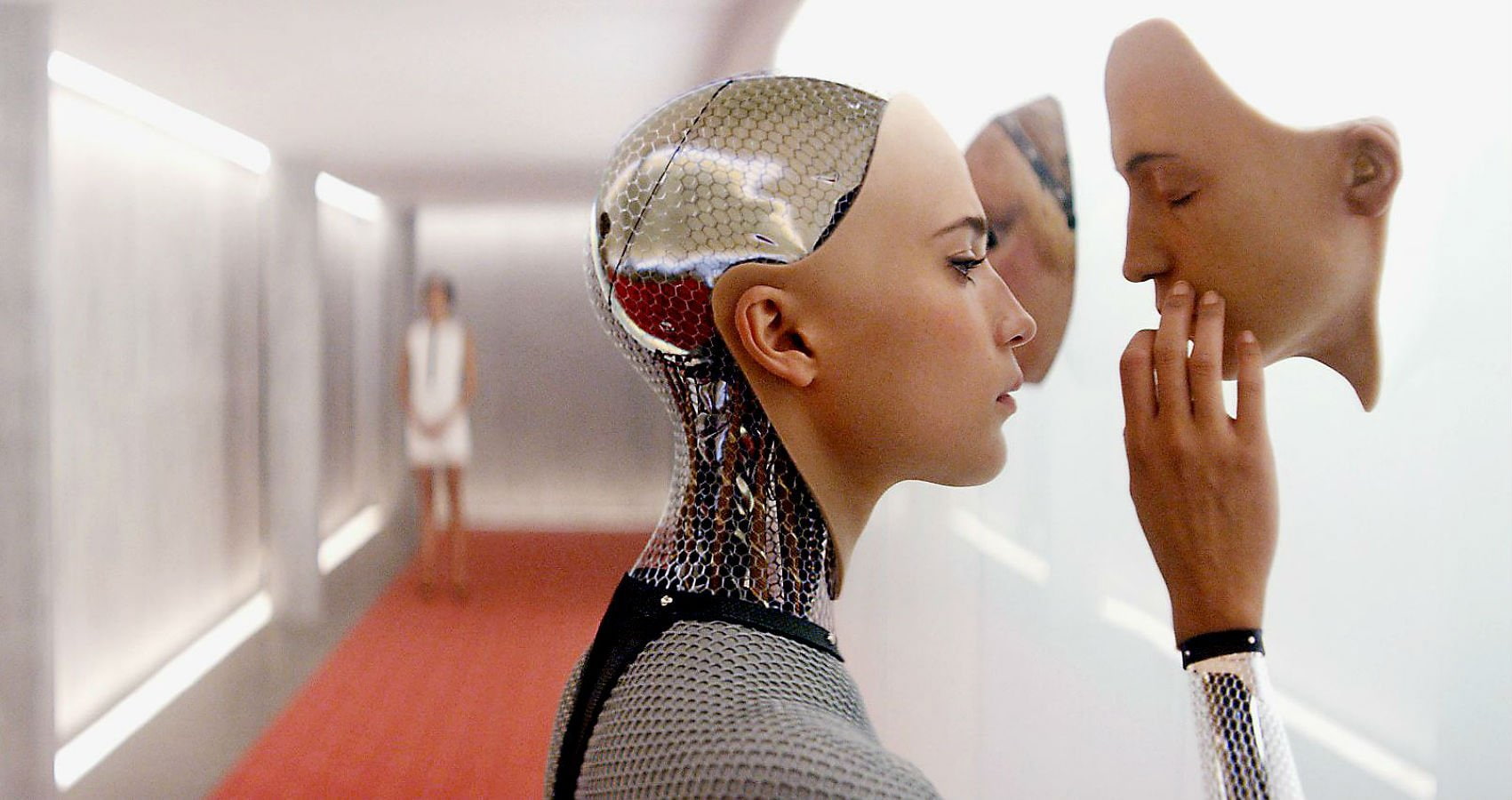 Futuristic, cyborg, side view, 1exmach, headshot, sci, beauty, profile ...