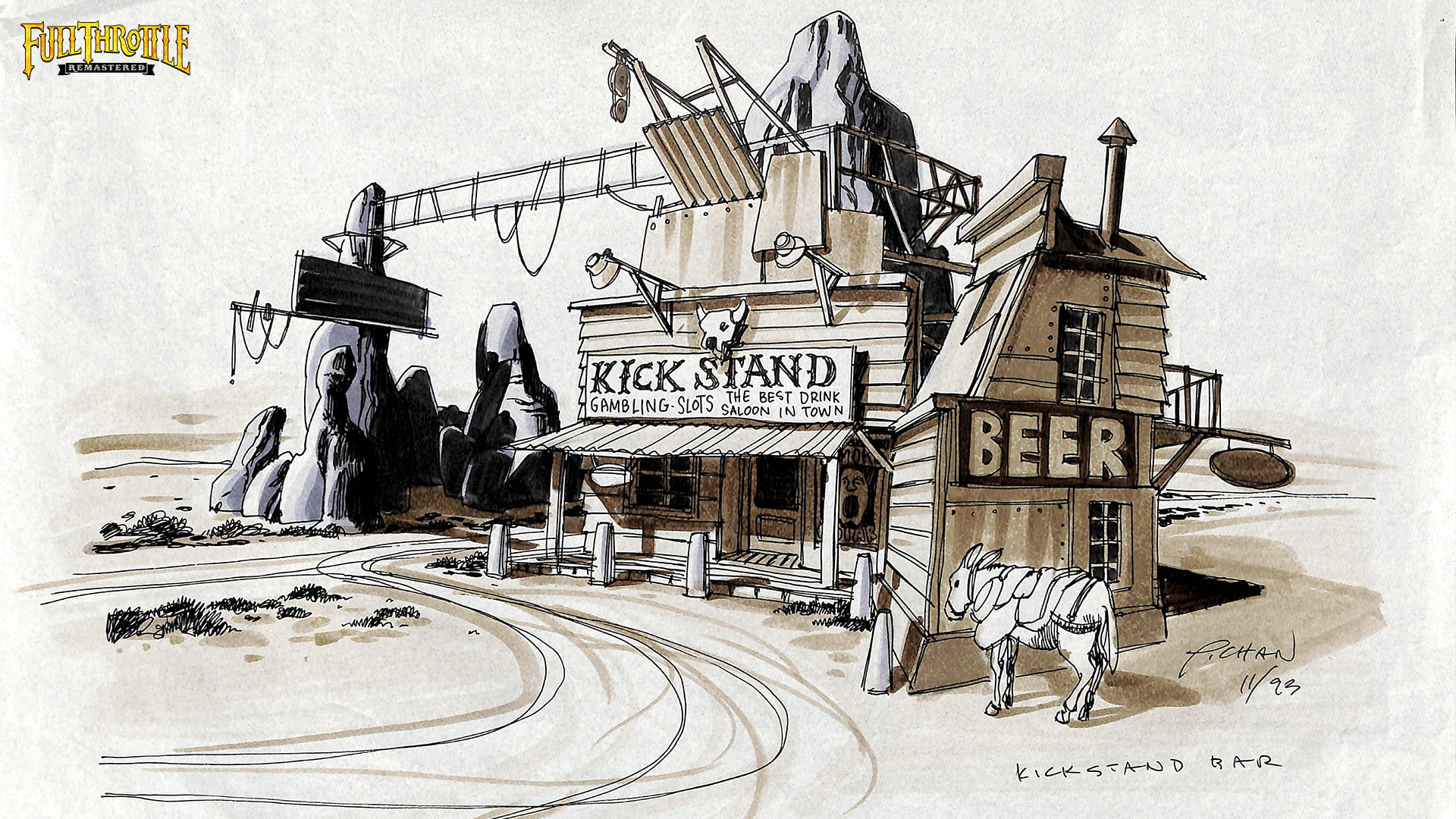 bar, Full Throttle, desert, 1080P, Kick Stand (Bar), concept art HD ...