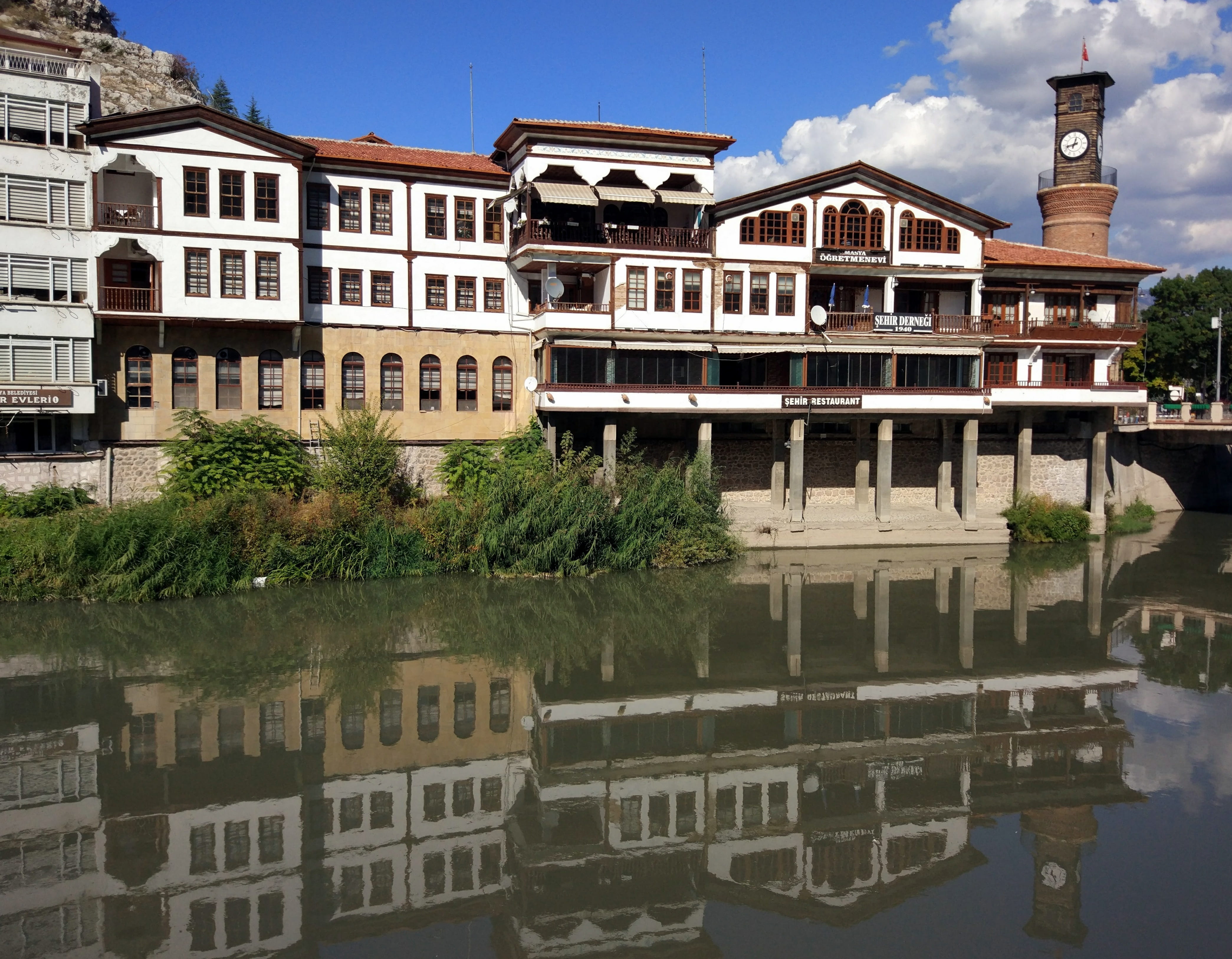 reflection, travel destinations, anatolia, water, old, building, canal ...