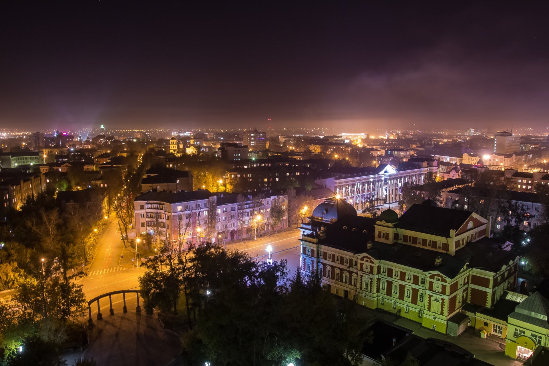 1080P, Sky, City, Street, Light, Russia, Architecture, Night, Panorama ...