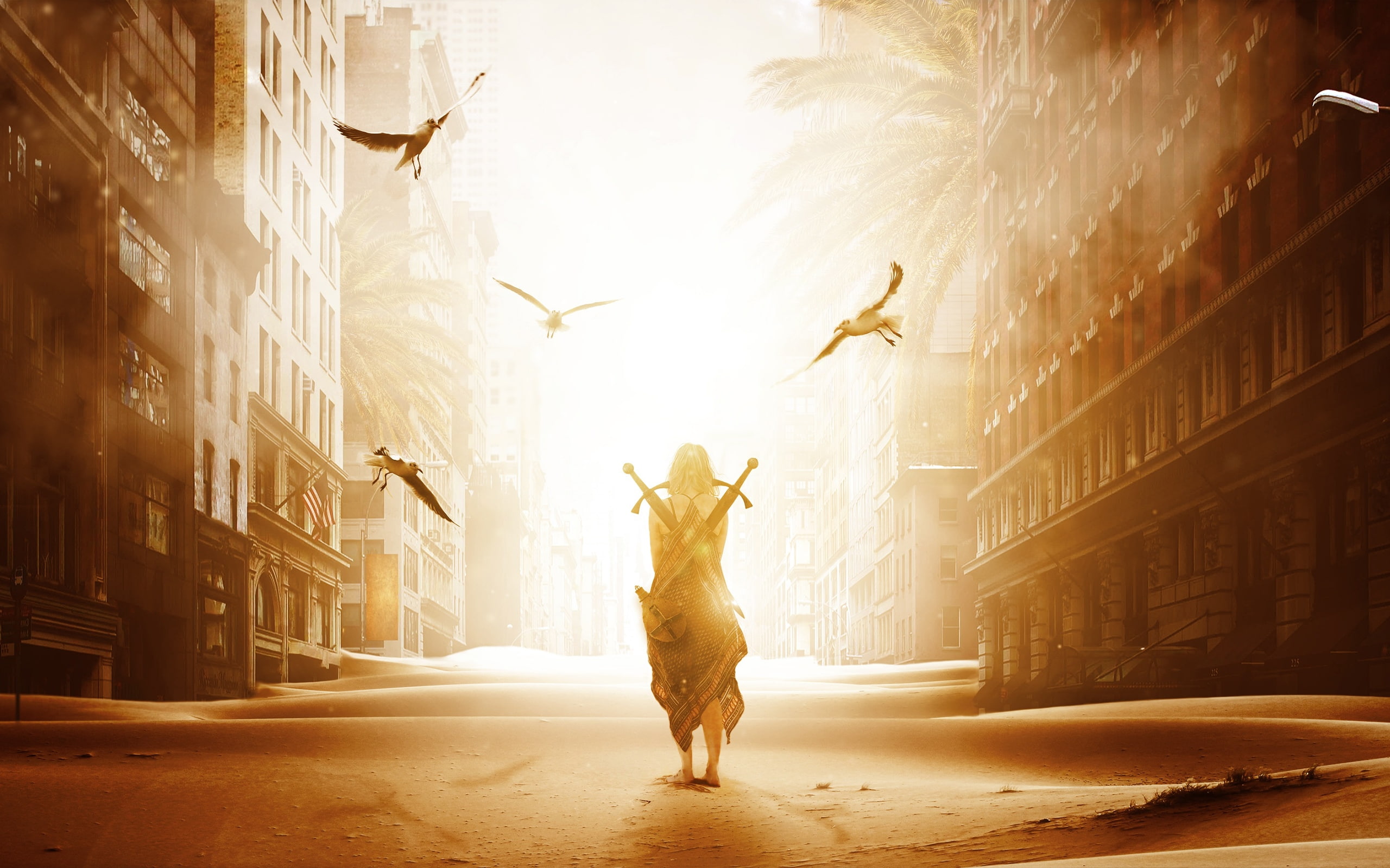 sunlight, one person, built structure, sky, outdoors, full length ...