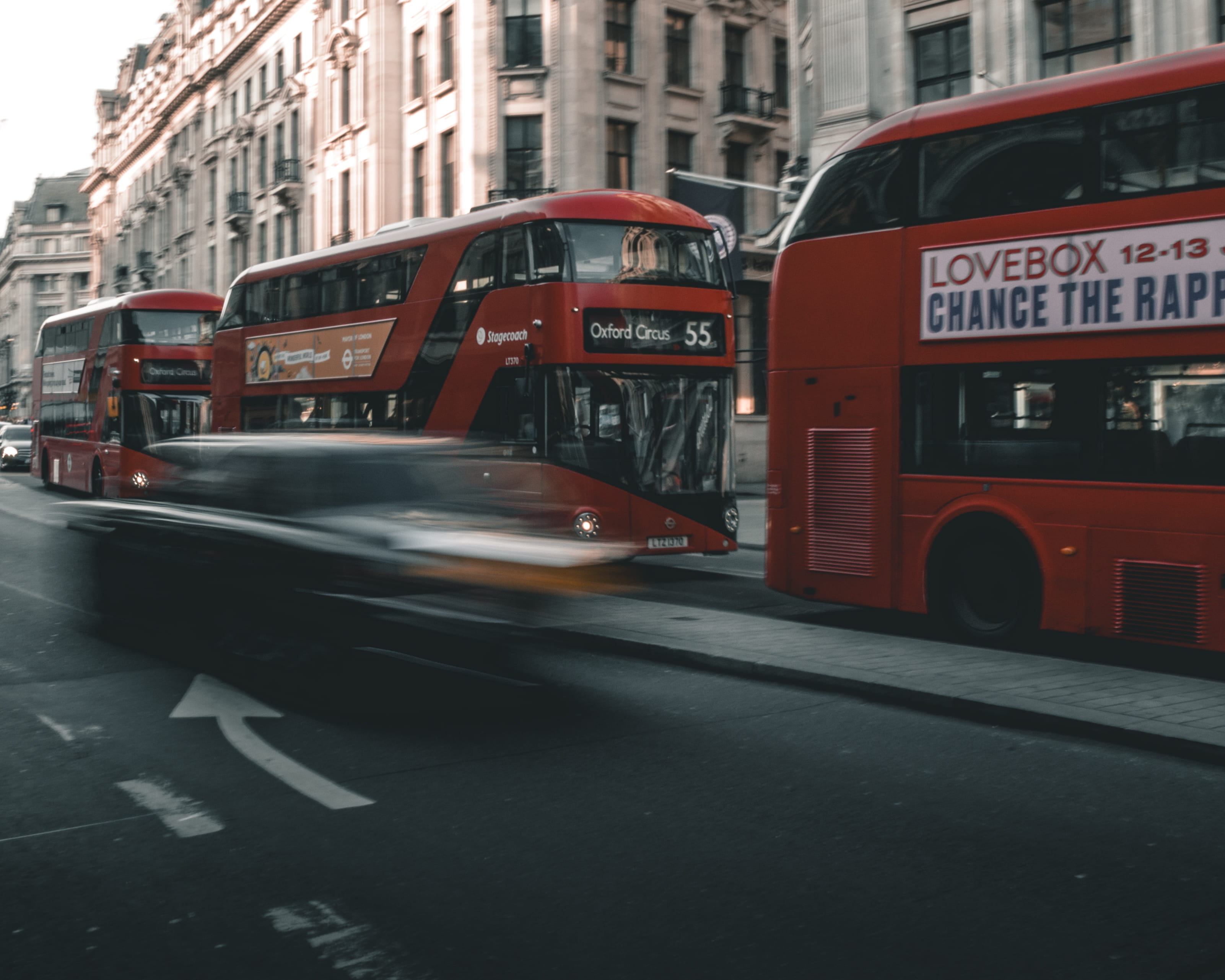 building exterior, cityscape, england, double-decker bus, traffic, sky ...