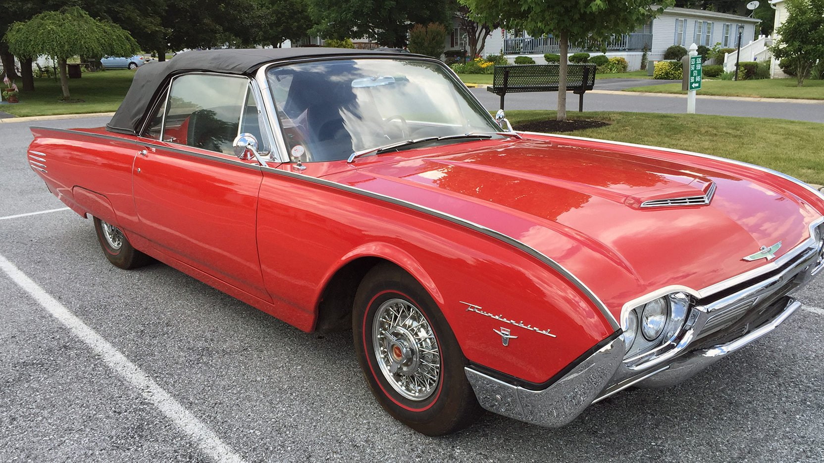classic, 720P, convertible, ford, 1961, thunderbird, cars HD Wallpaper