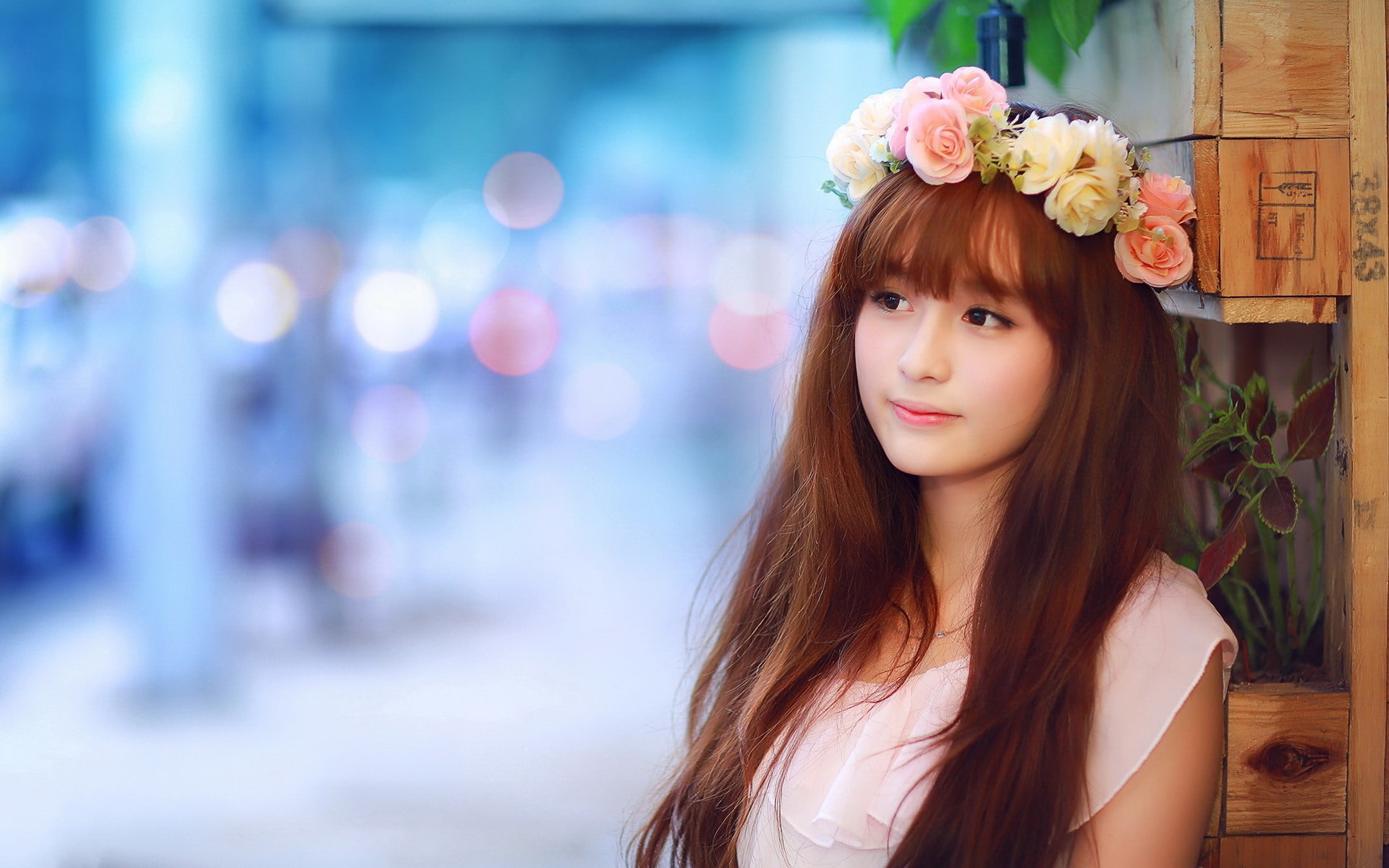 day, flower, one person, plant, young adult, 4K, fantasy girl, fashion ...