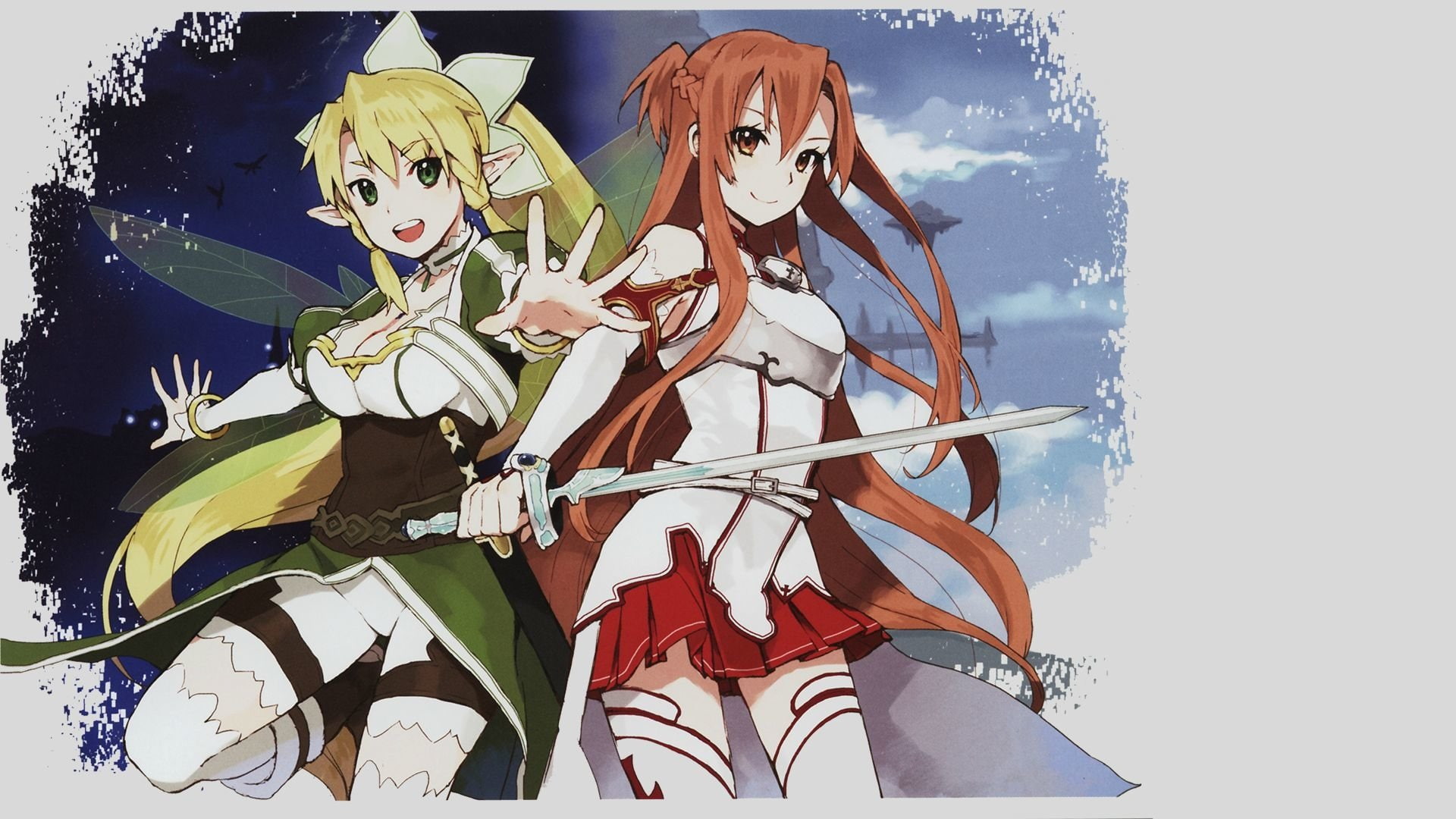 1080P, Leafa (Sword Art Online), Asuna Yuuki, Sword Art Online HD Wallpaper