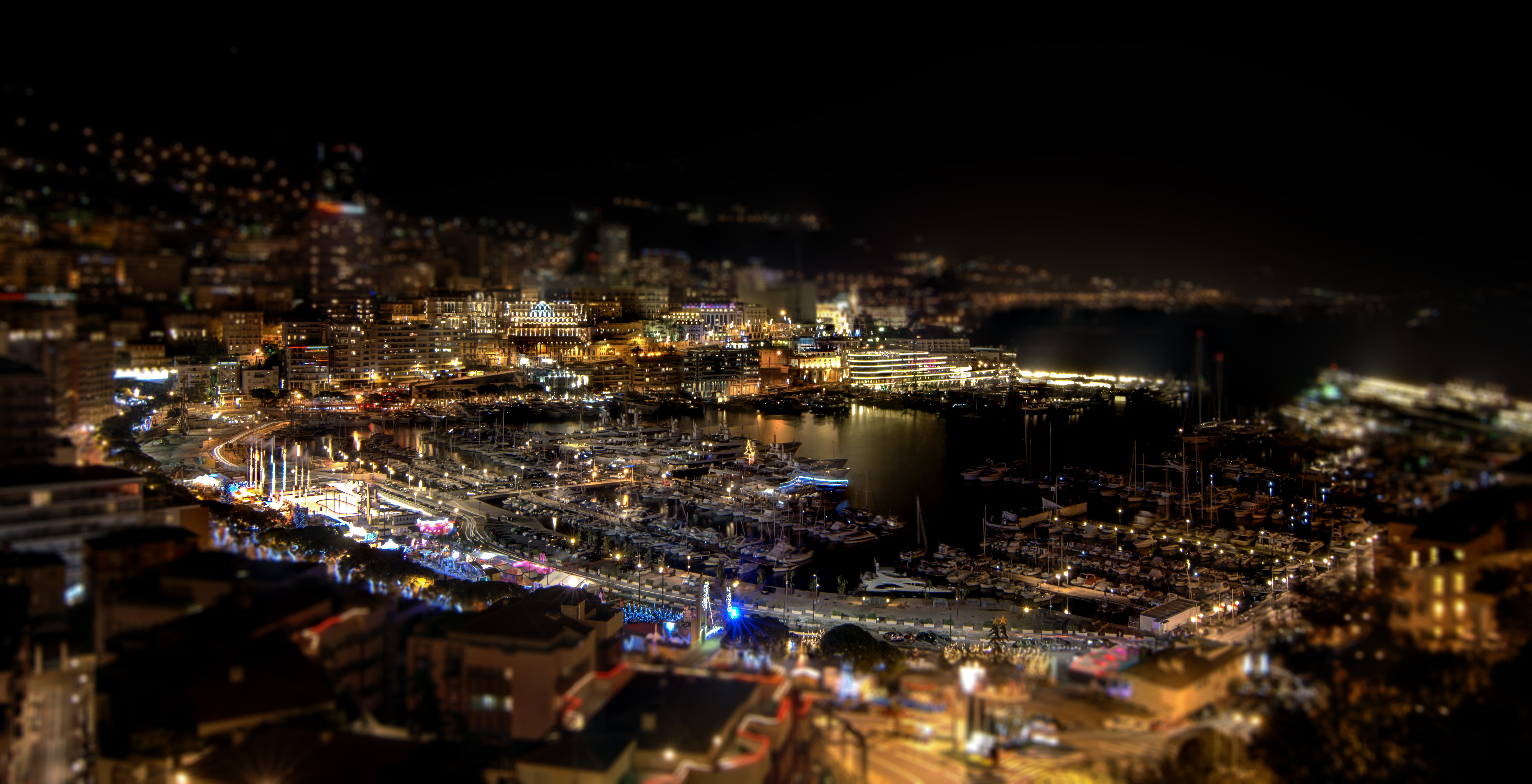 port, sity, the evening, home, high, the city, Monte Carlo., night ...