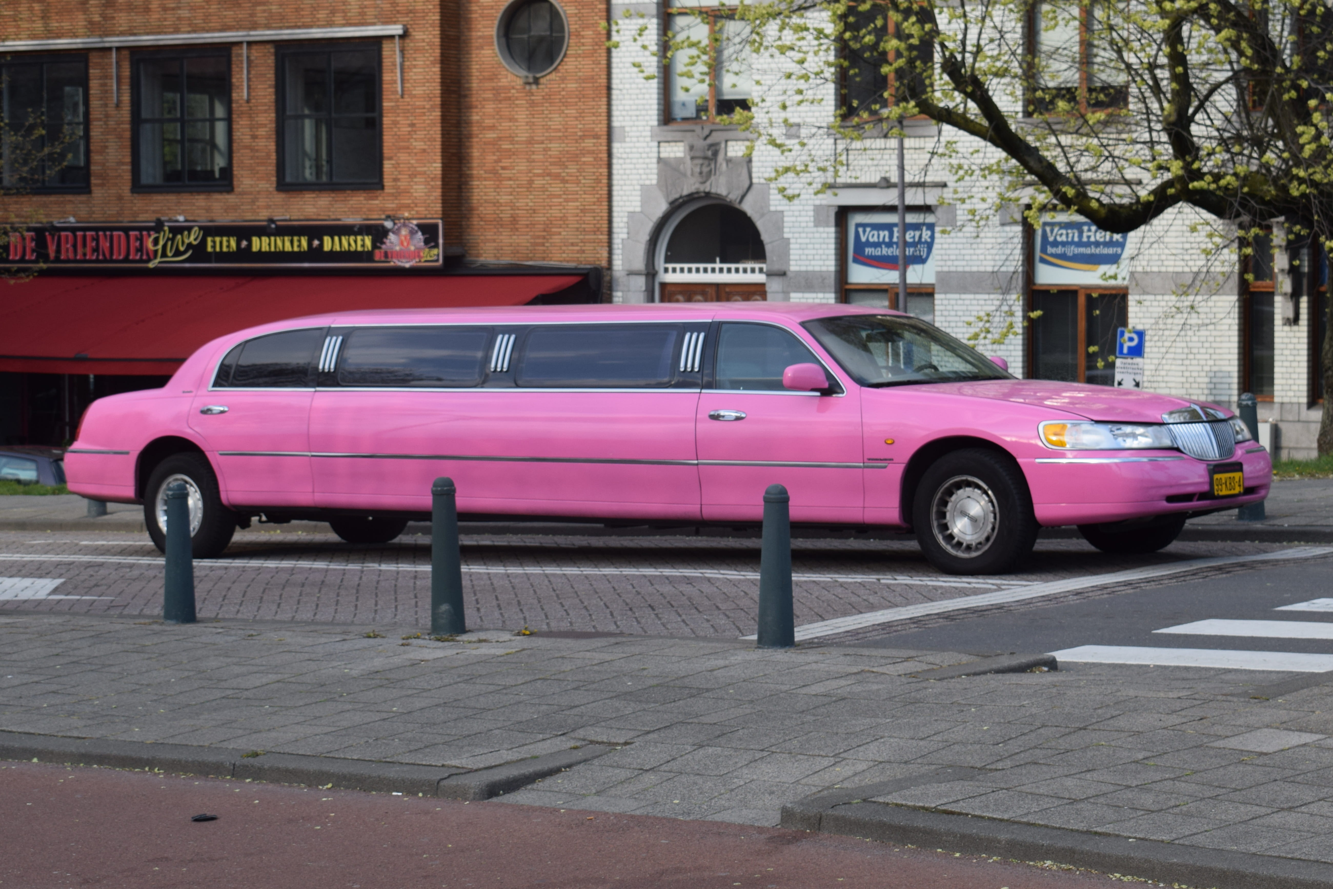 limousine, 5K, parking, no people, street, building, car, tree, built ...