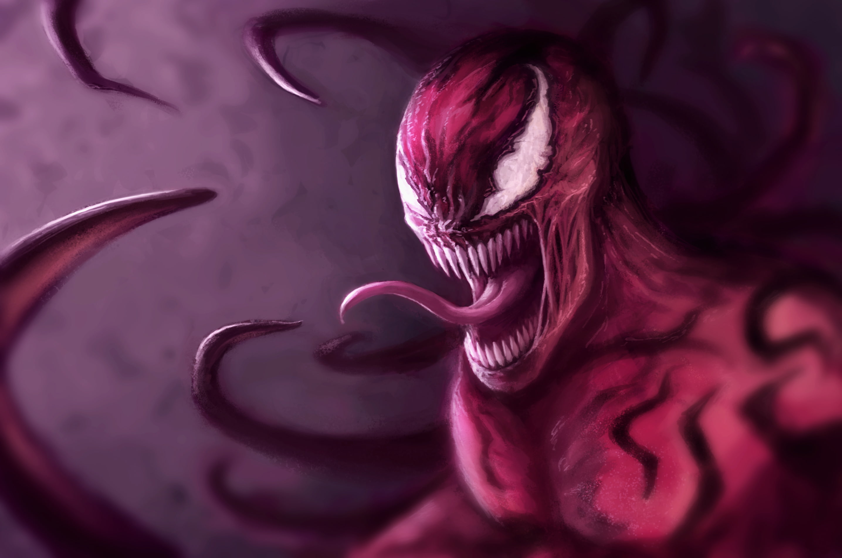 art, 2K, carnage, parasite, fangs, Cletus Kasady, Spider-Man, Marvel ...