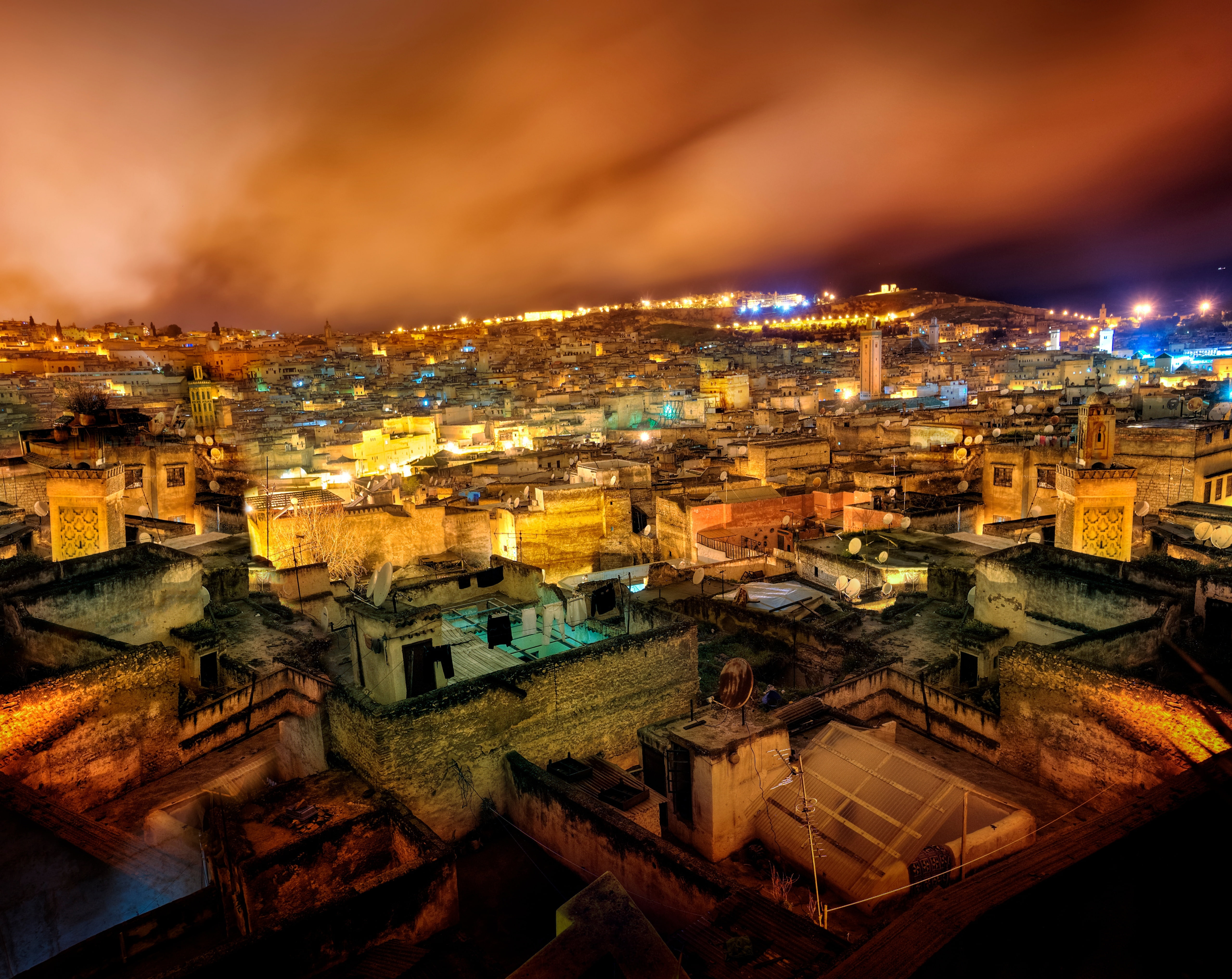 Africa, sky, Urban, nature, pollution, Buildings, Travel, fes ...