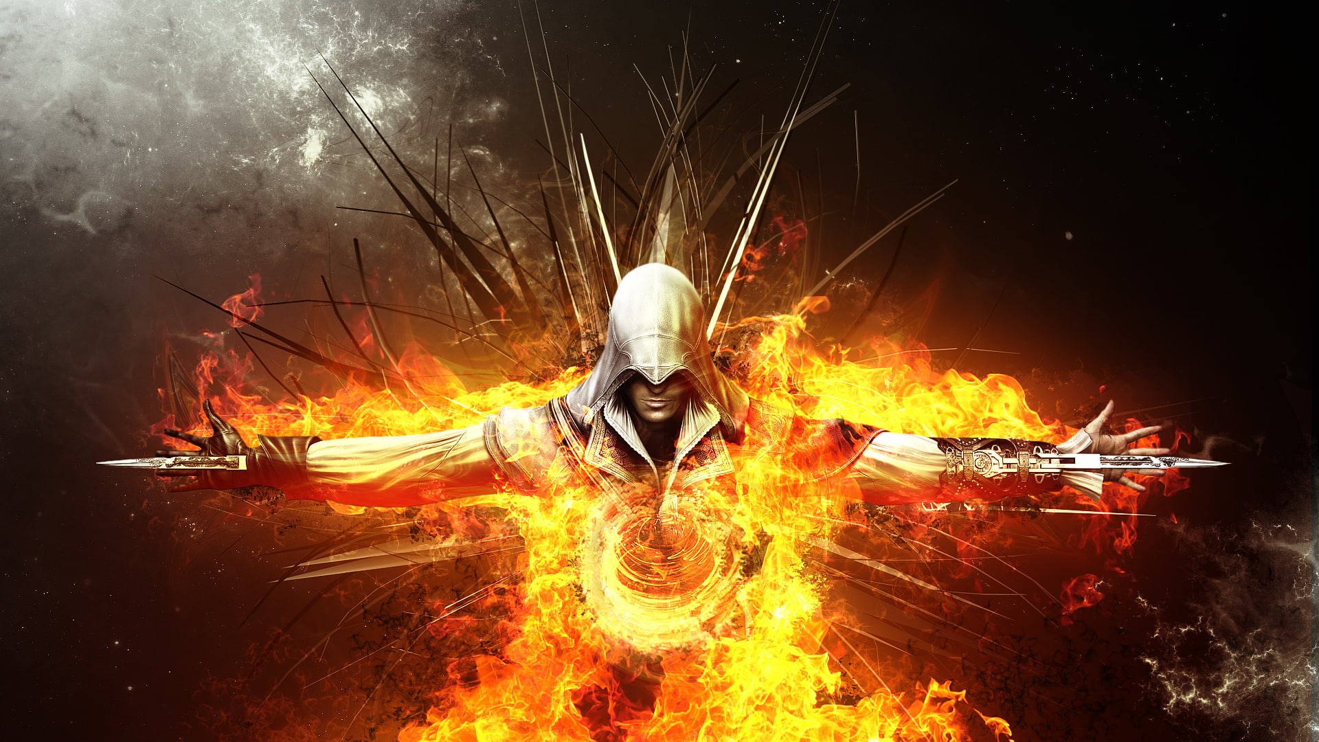 fire, burning, flame, working, assassins creed 2, factory, steel ...