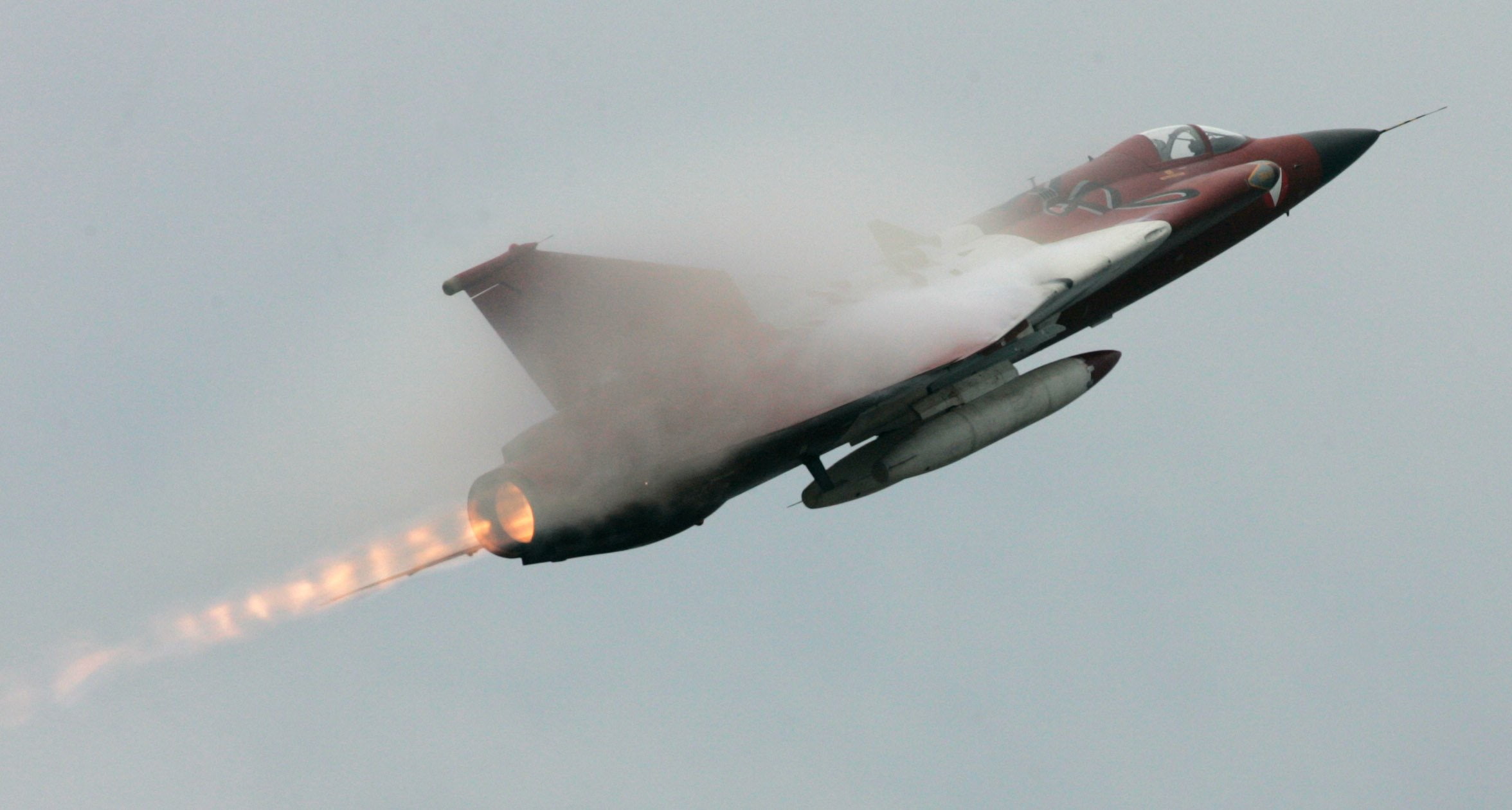 1080P, swedish, draken, air, fighter, military, aircraft, jet, force ...