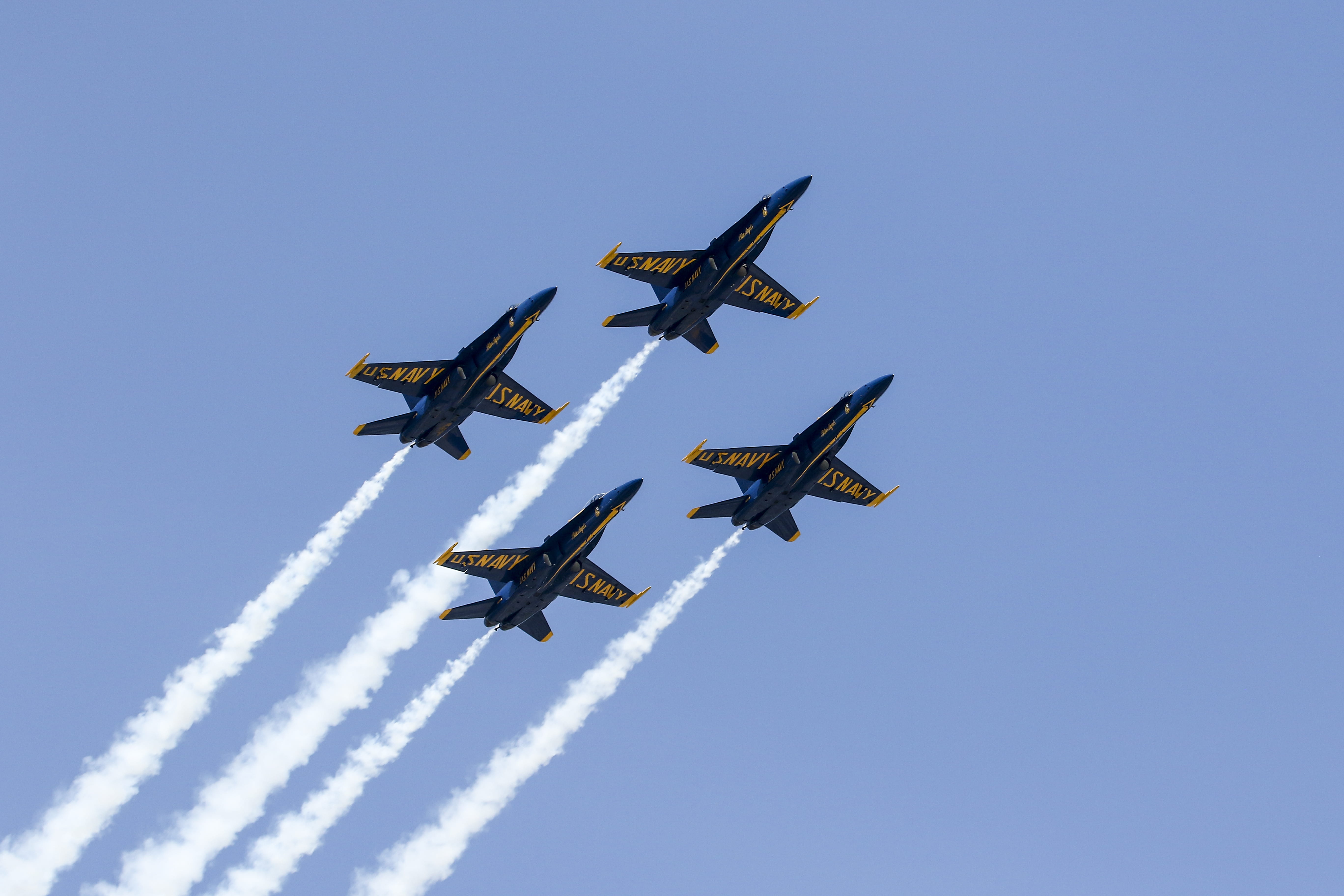 5K, motion, clear sky, aviation, aircraft, cooperation, airplane, vapor ...
