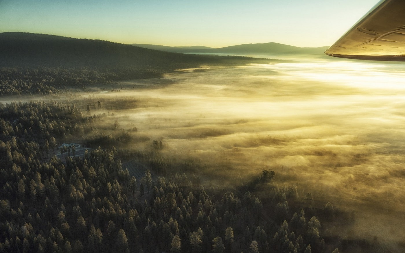 nature, 720P, sunlight, forest, sunrise, aerial view, mist, landscape ...