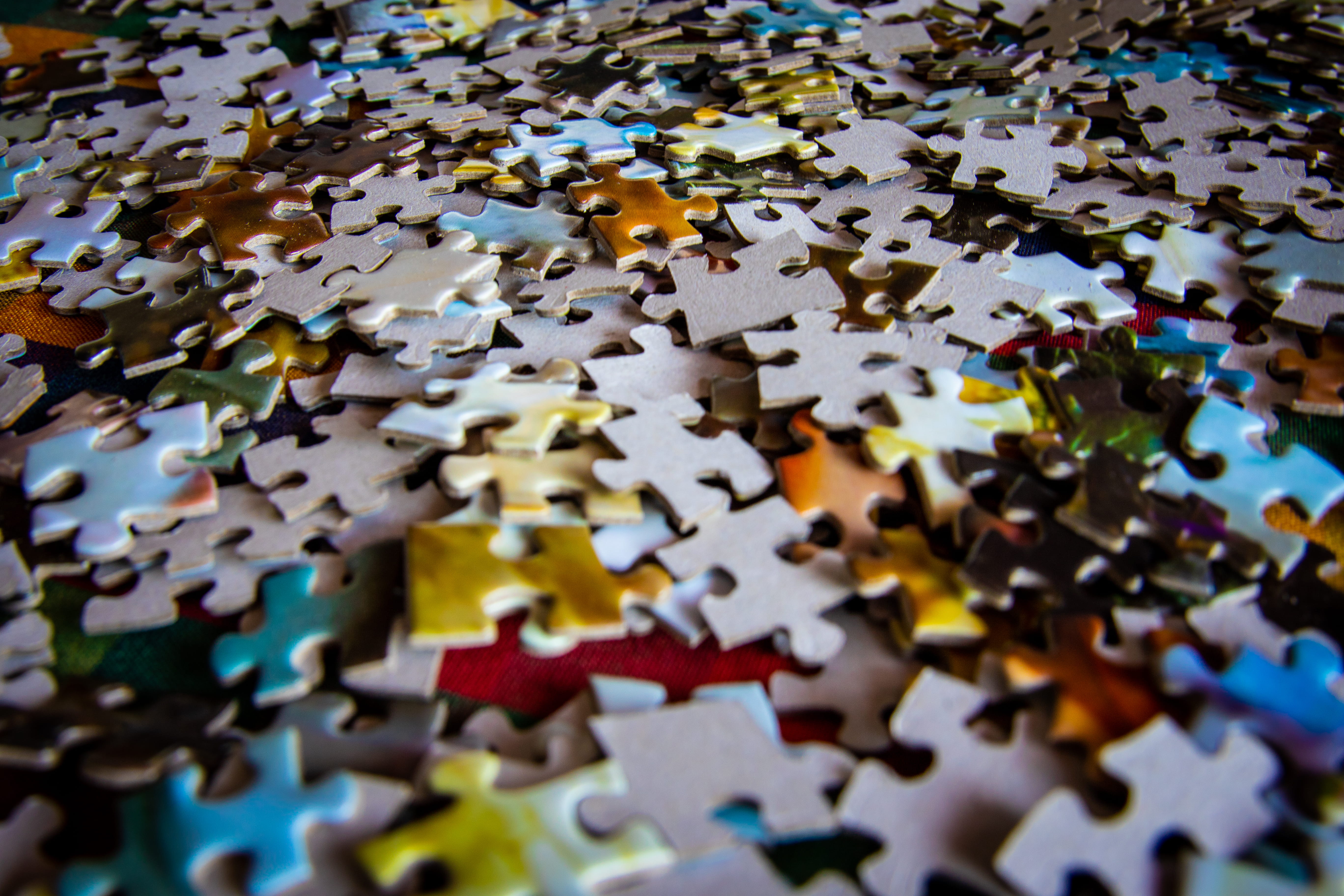 no people, jigsaw puzzle, jigsaw, indoors, 5K, pattern, multi colored ...