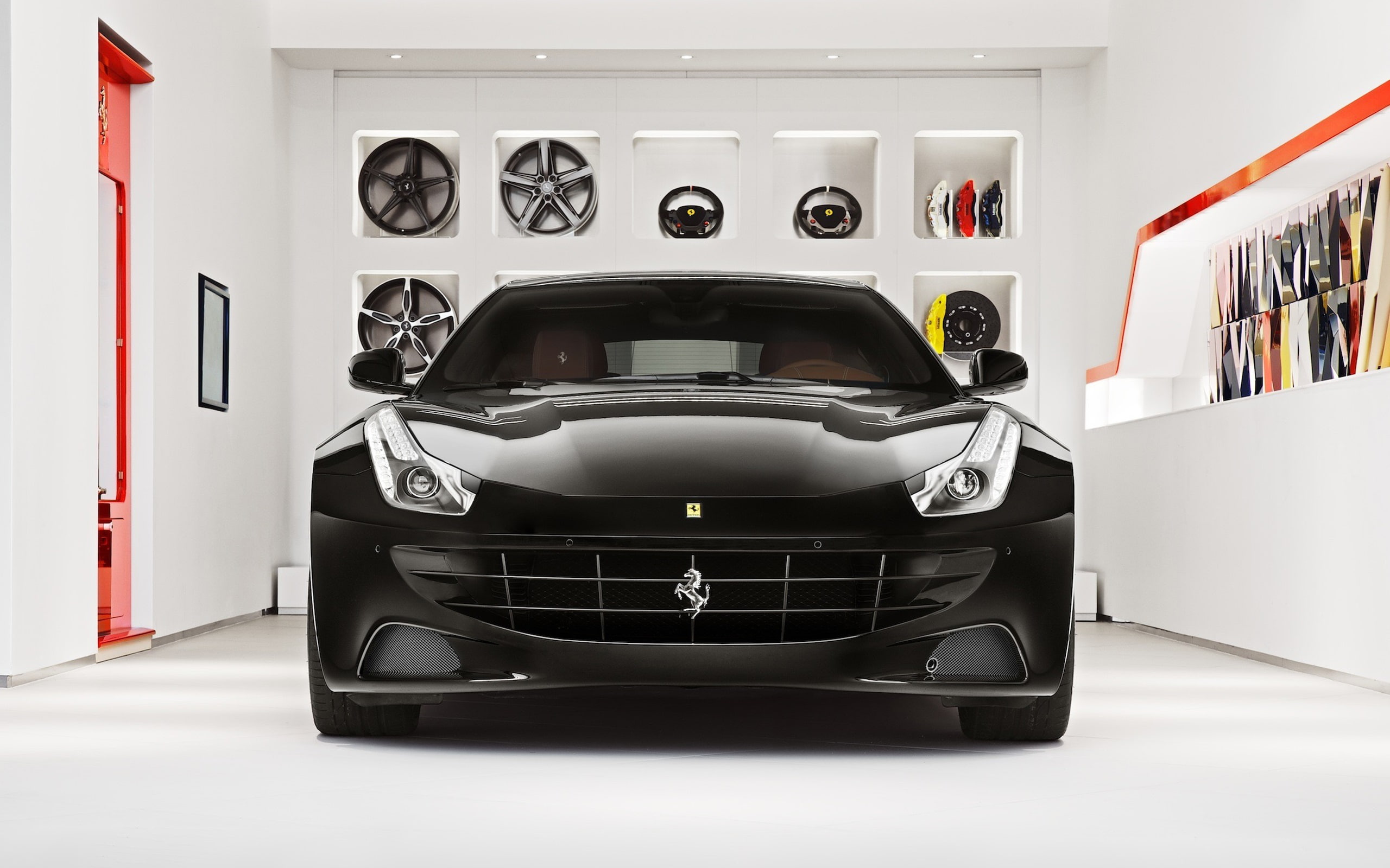 View, Ferrari, Supercar, ff, Front, 2K, Black HD Wallpaper