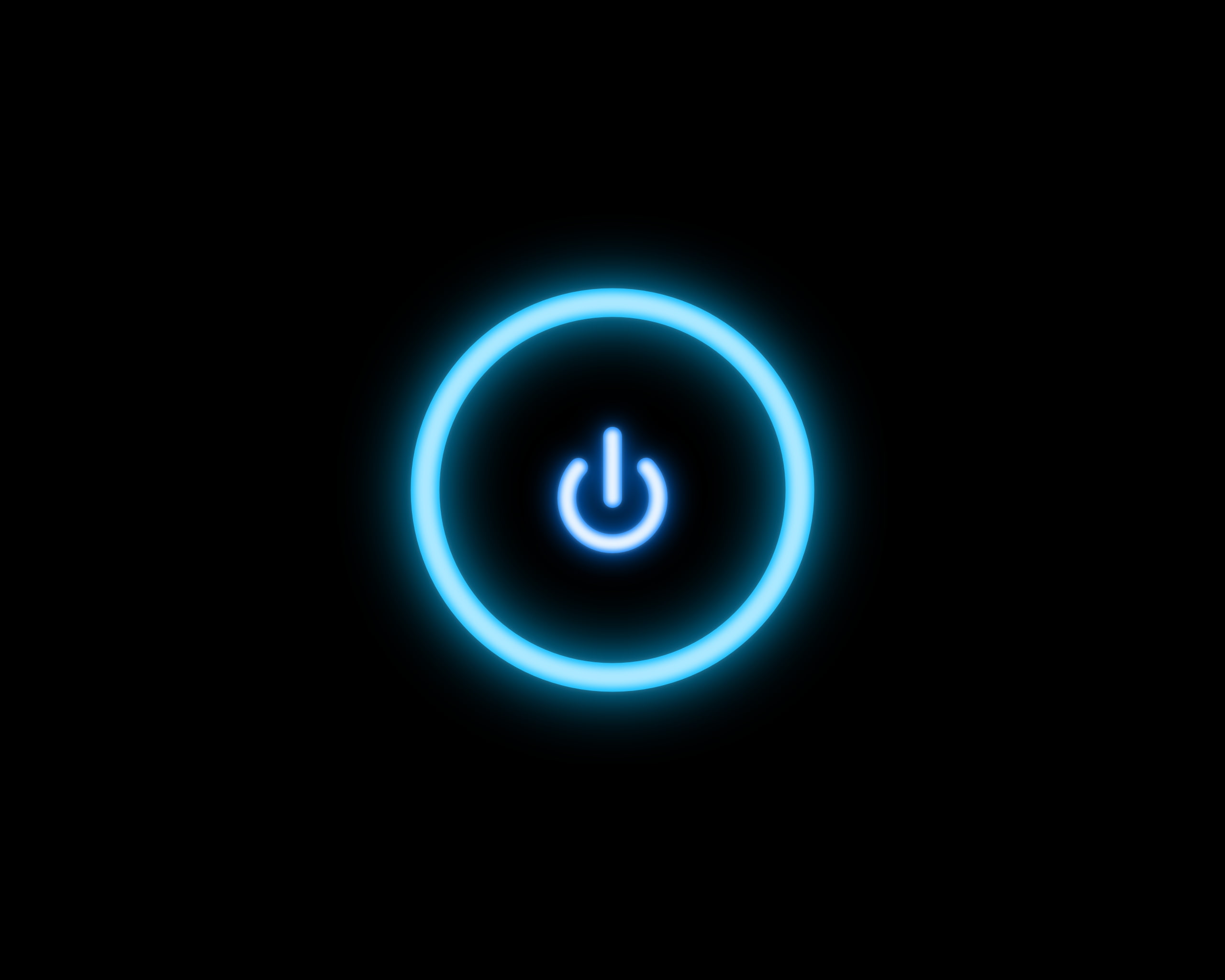 light, blue power button, 2K, Technology HD Wallpaper