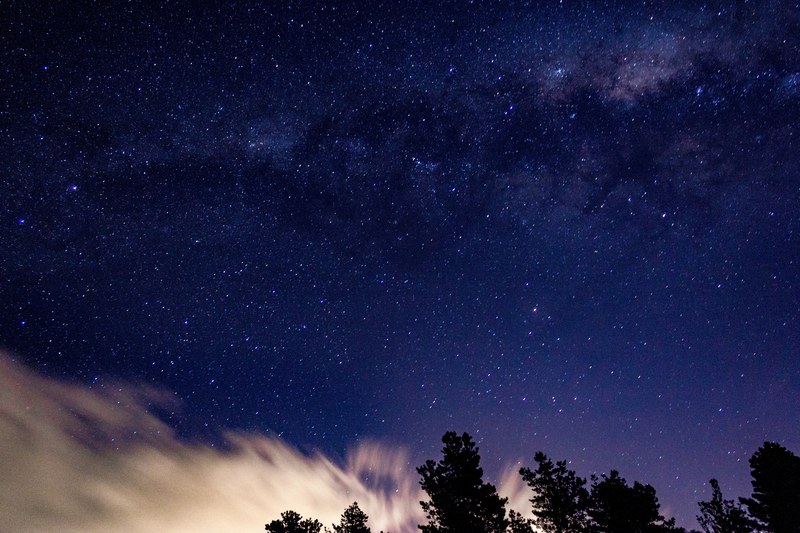 night sky stars and blue 4k HD Wallpaper