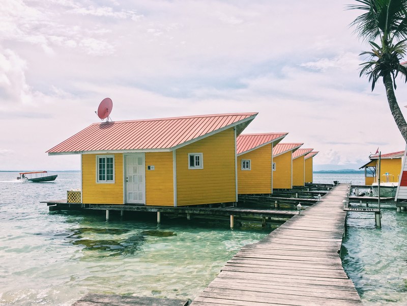 house boat beach and ocean 4k HD Wallpaper