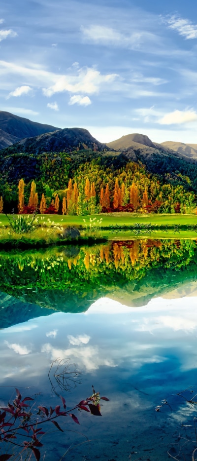 Earth Reflection, Landscape, Lake, 1644x3840 Phone HD Wallpaper
