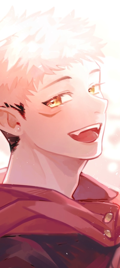 Anime Jujutsu Kaisen, Yuji Itadori, Orange Eyes, 1440x3200 Phone HD ...