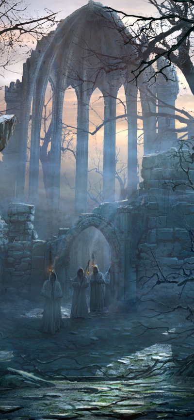 Dark Gothic, Arch, Stone, Fantasy, Building, Ruin, 1125x2436 Phone HD ...