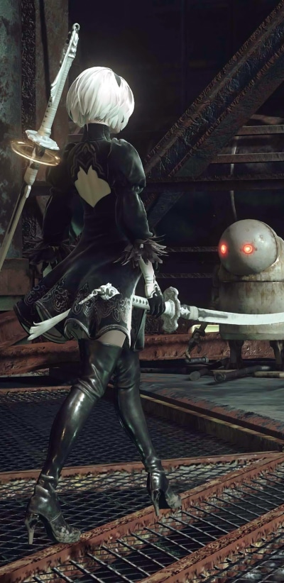 Video Game Nier: Automata, High Heels, Robot, Dress, Katana, Black ...