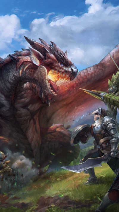Video Game Monster Hunter, Battle, Warrior, Dragon, Rathalos (Monster ...
