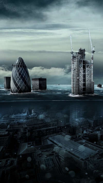 Sci Fi Post Apocalyptic, Water, Building, Ocean, Underwater, Boat ...