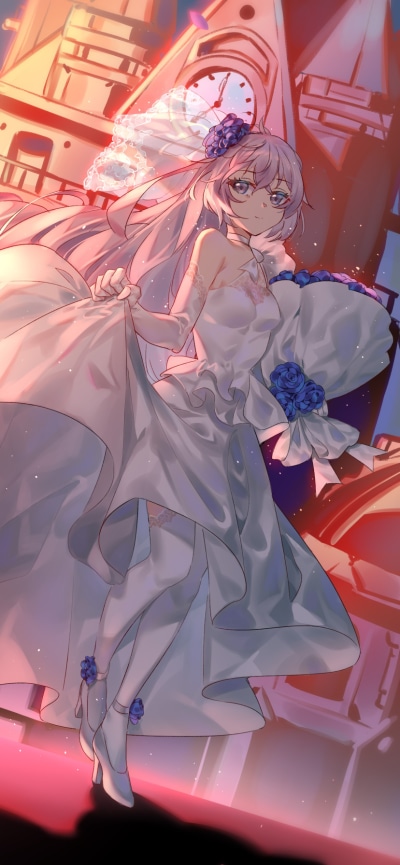 Video Game Honkai Impact 3rd, Bronya Zaychik, Long Hair, White Dress ...