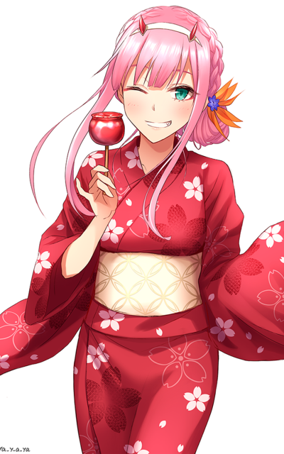 Anime Darling in the FranXX, Zero Two (Darling In The FranXX), Yukata ...