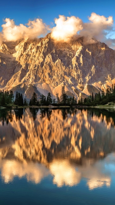 Earth Reflection, Mountain, Cloud, Lake, Nature, 750x1334 Phone HD ...