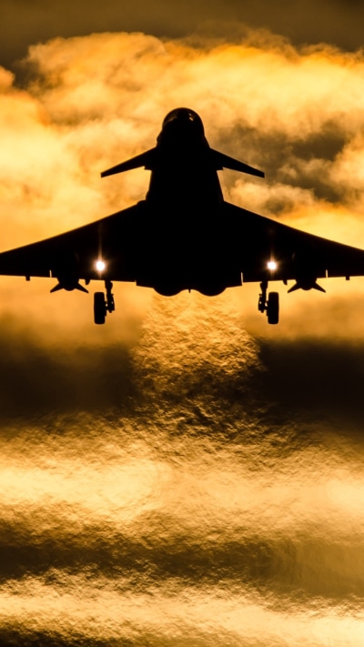 Military Eurofighter Typhoon, Jet Fighter, Silhouette, Warplane ...