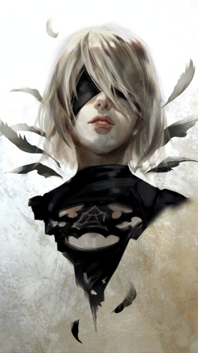 Video Game NieR: Automata, YoRHa Type A No.2, White Hair, Short Hair ...