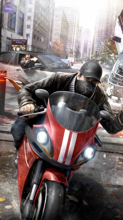 Video Game Watch Dogs, Bike, Aiden Pearce, 720x1280 Phone HD Wallpaper
