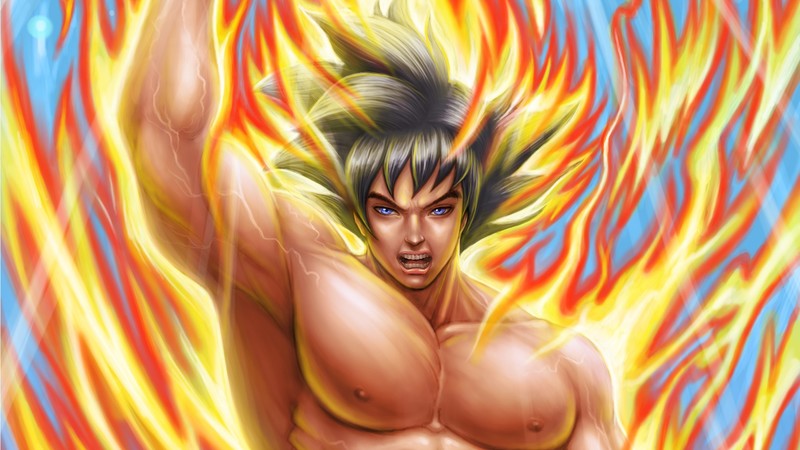 goku, anime, artist, artwork, digital art, hd, deviantart HD Wallpaper