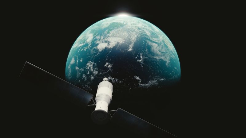 Wallpaper ID: 3730 / planet, satellite, stars, space, 4k free download