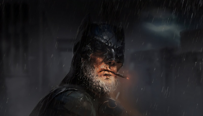 night, smoking, comics, digital art, superhero, DC Universe, cigars ...