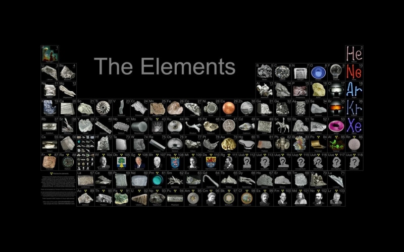 periodic table, science, 1080P HD Wallpaper