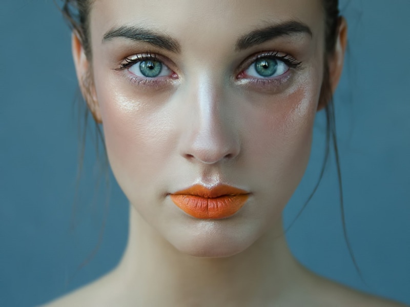 human body part, contemplation, portrait, front view, face, Alla Berger ...